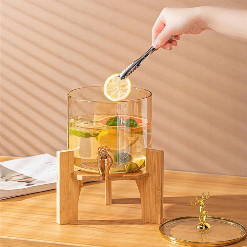 Bình thủy tinh chịu nhiệt 2 lít 6 bình nước detox mini hươu vàng ...